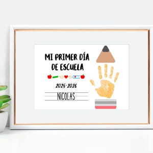 Back to School Spanish Handprint Art, Preschool Sign, Handprint Craft ...