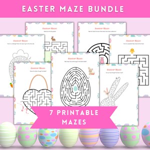 Easter Mazes, Easter Games Printable, Kids Activities, Easter Games for ...