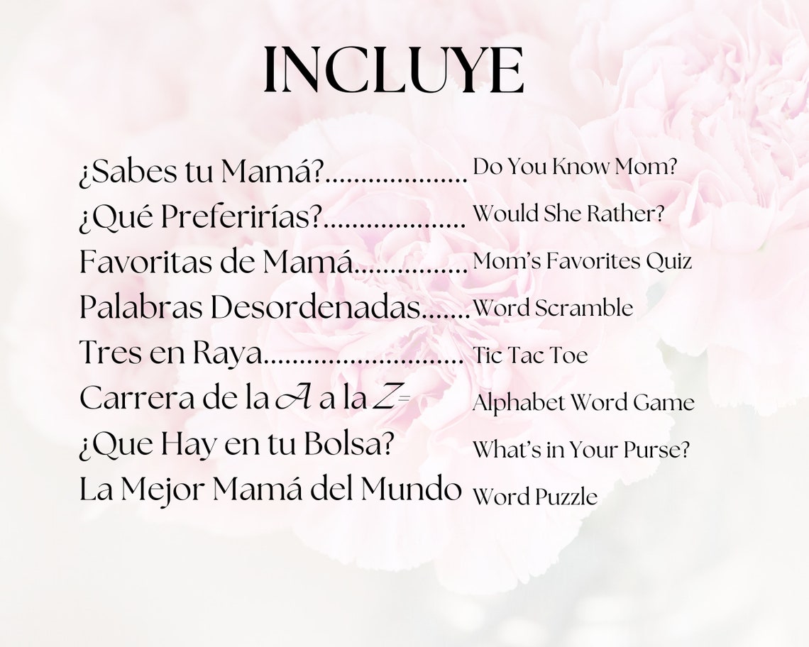 Dia De La Madre Games, Juegos Para Dia De Las Madres, Actividades En ...