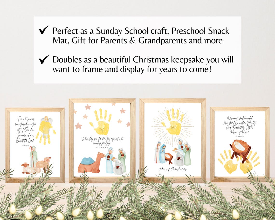 Printable Nativity Handprint Christmas Craft, Christmas Handprint Craft ...