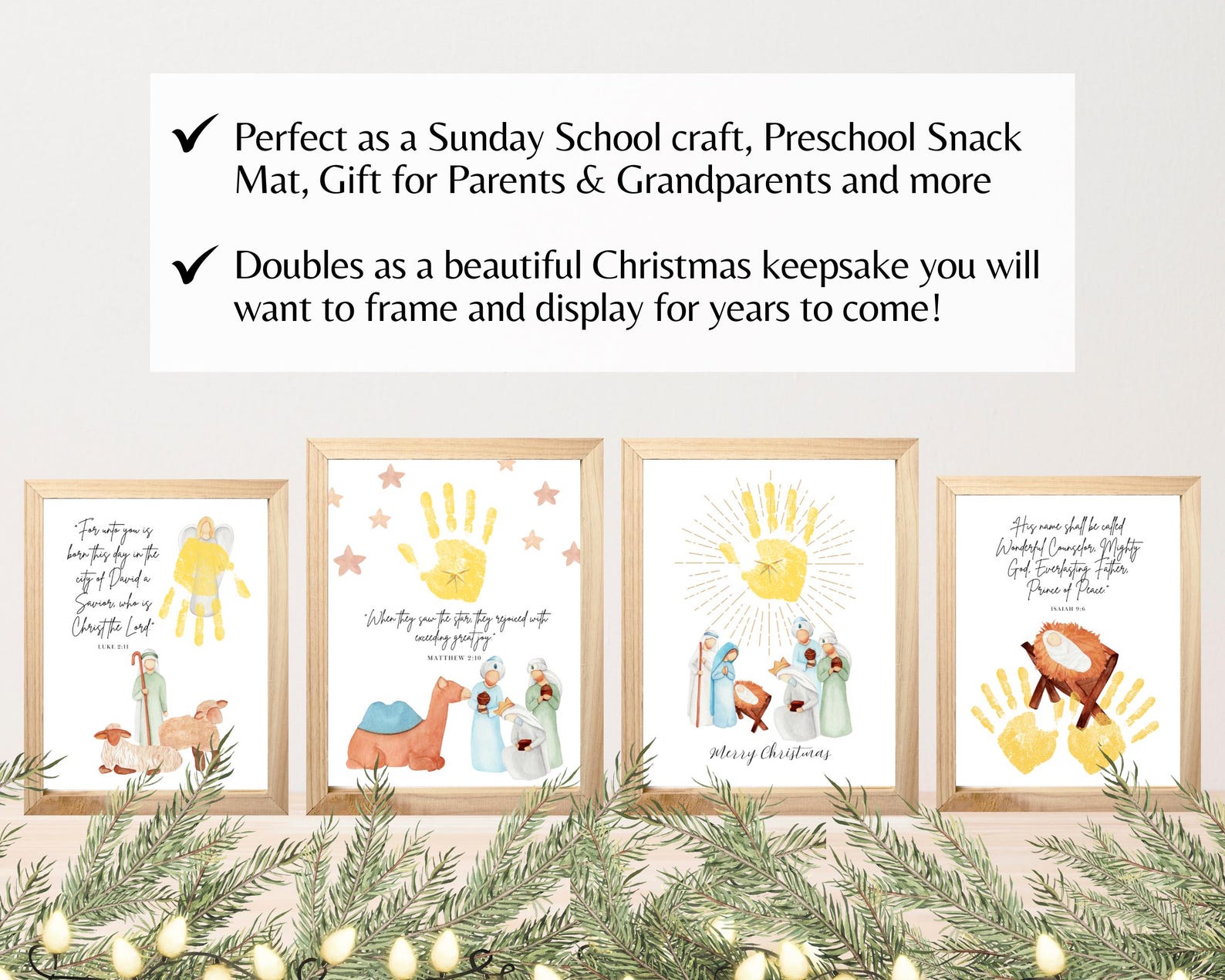 Printable Nativity Handprint Christmas Craft, Christmas Handprint Craft ...