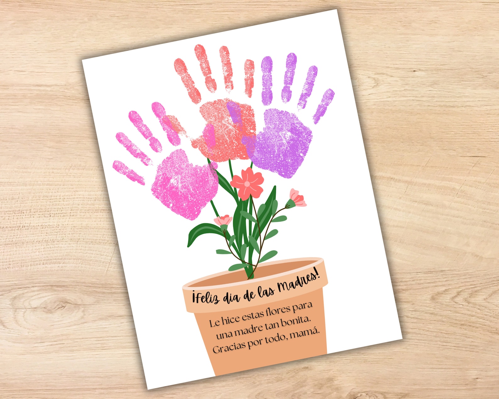 Mother's Day Spanish Handprint, Dia De Las Madres Regalo Para Mama ...