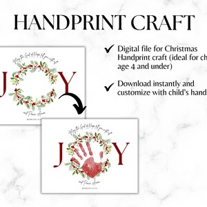 Printable Christmas Handprint Craft for Sunday School, Christian ...