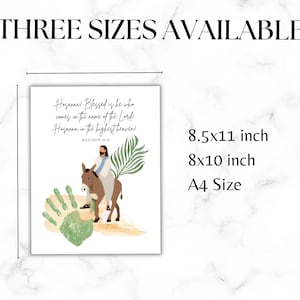 Palm Sunday Handprint, Holy Week Printable Handprint Craft, Sunday ...