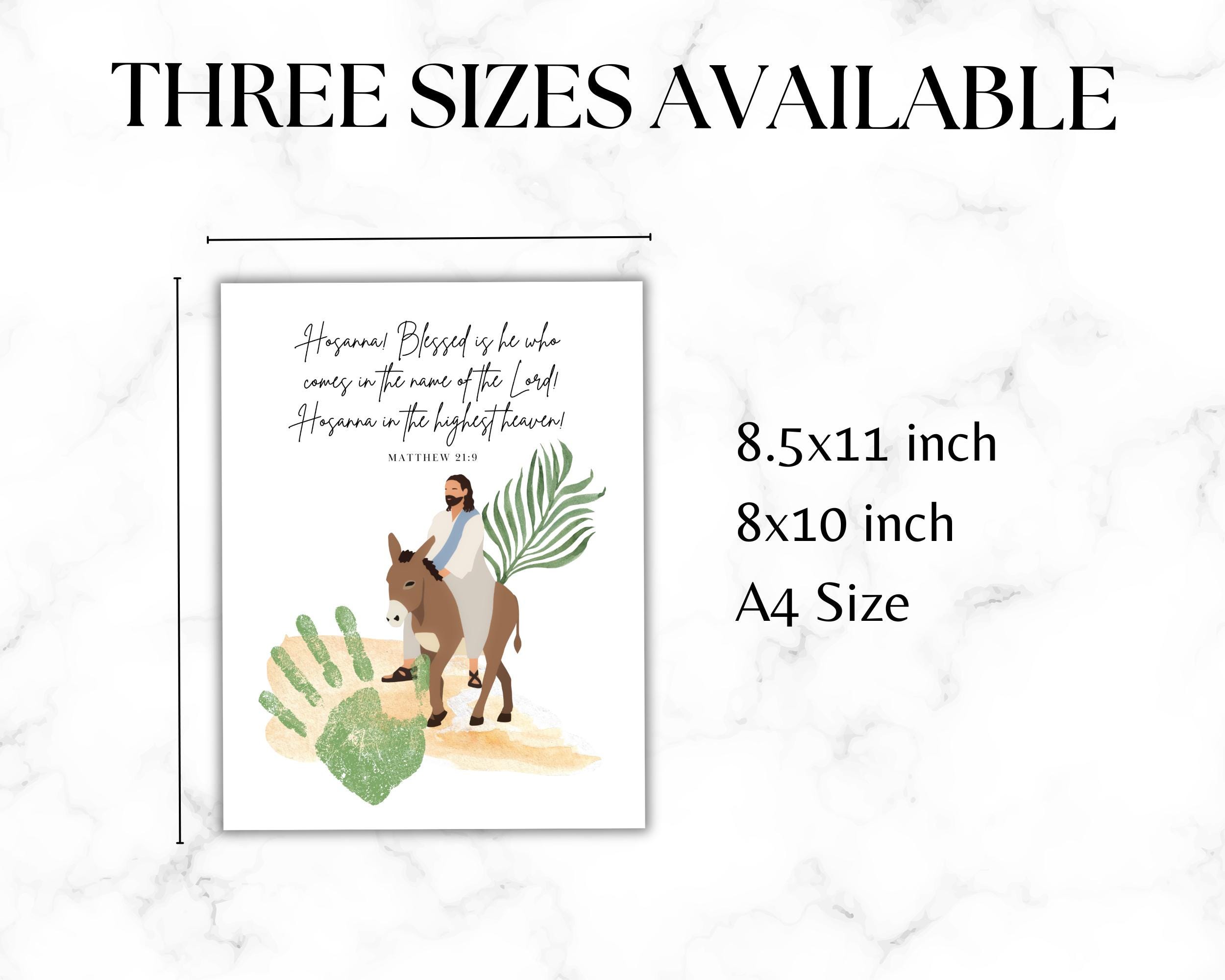 Palm Sunday Handprint, Holy Week Printable Handprint Craft, Sunday ...