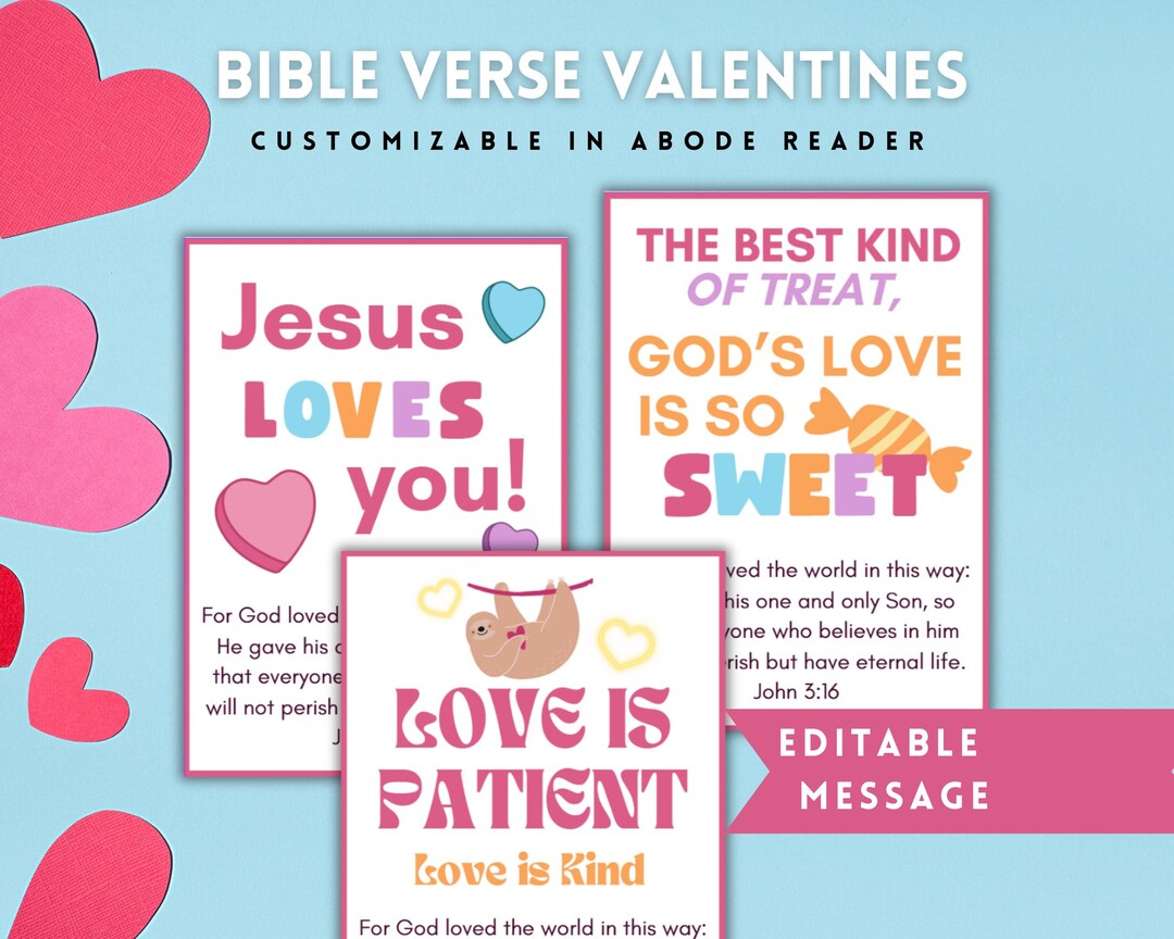 Bible Verse Valentines Cards, Christian Valentines, Love Scripture ...