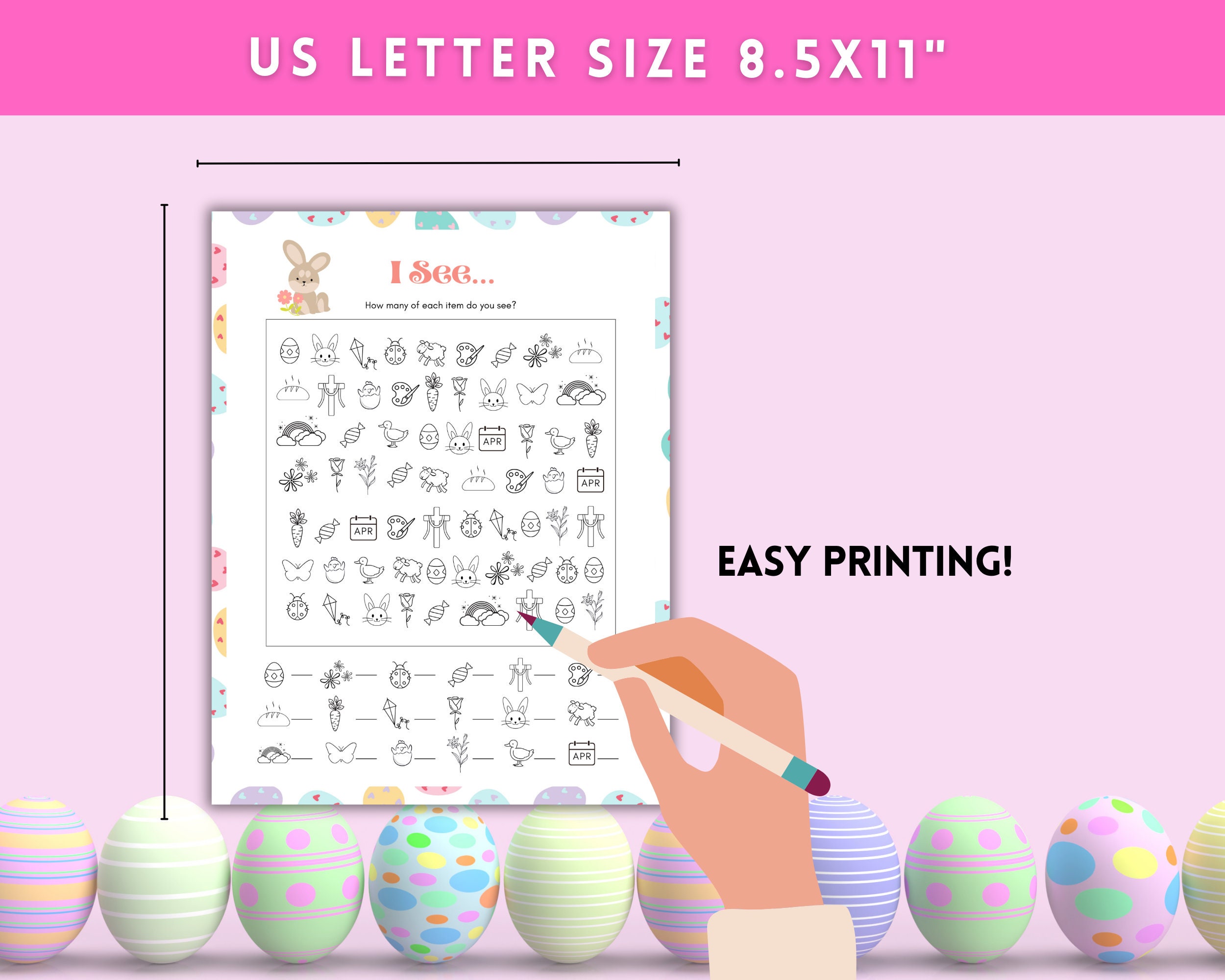 Easter Games for Kids, Hidden Pictures Easter Game, Easter I See Game ...