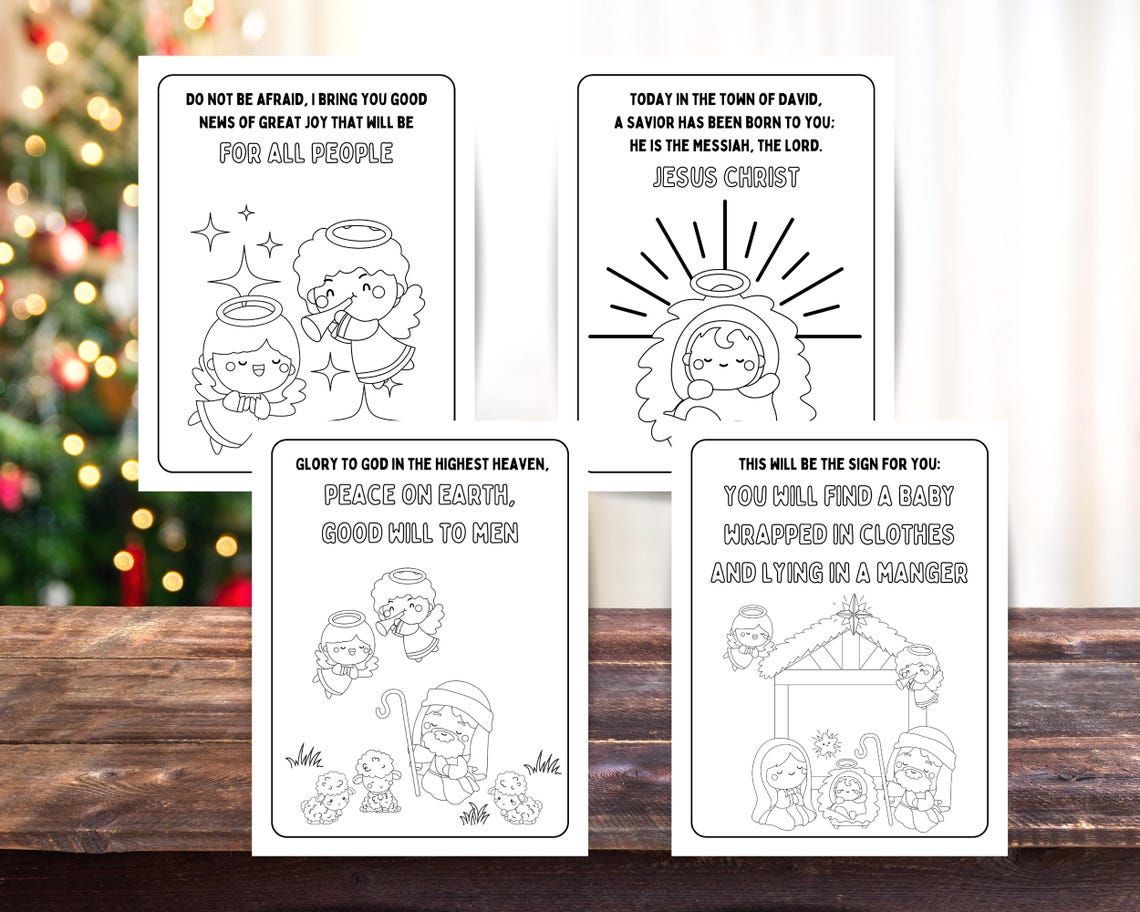 Nativity Coloring Pages, Christmas Story Sunday School and Kids Church ...