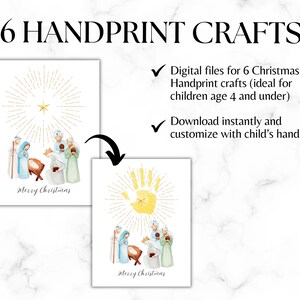 Printable Nativity Handprint Christmas Craft, Christmas Handprint Craft ...