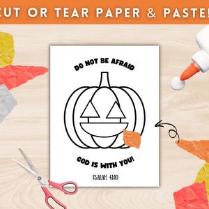 Torn Paper Christian Halloween Craft for Kids, Sunday School Craft ...