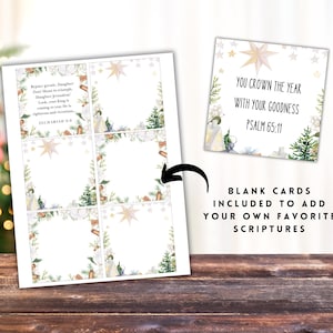 Christian Christmas Bible Verse Cards, Advent Scripture Cards for ...