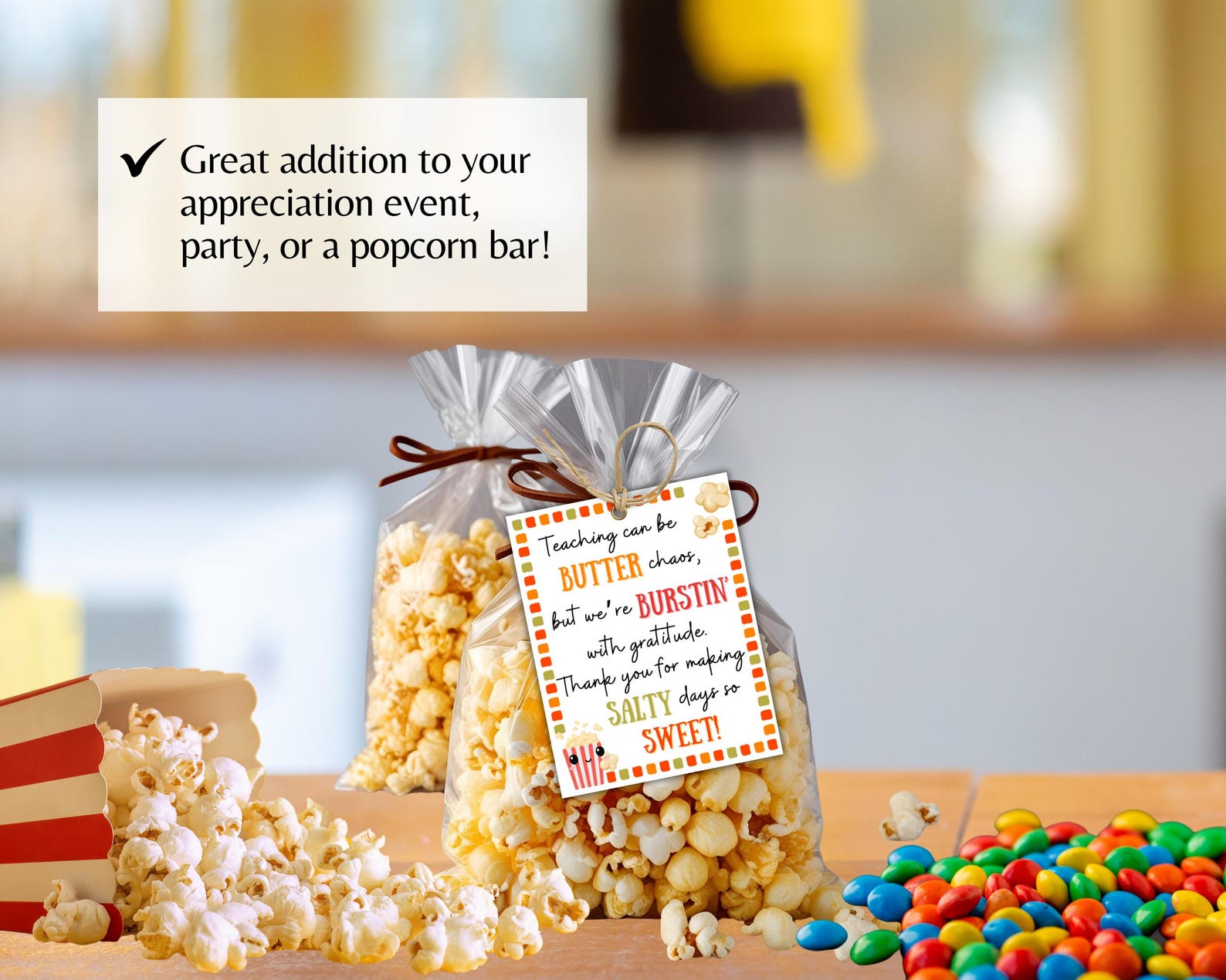 Teacher Appreciation Popcorn Bar, Teacher Appreciation Tags Candy ...