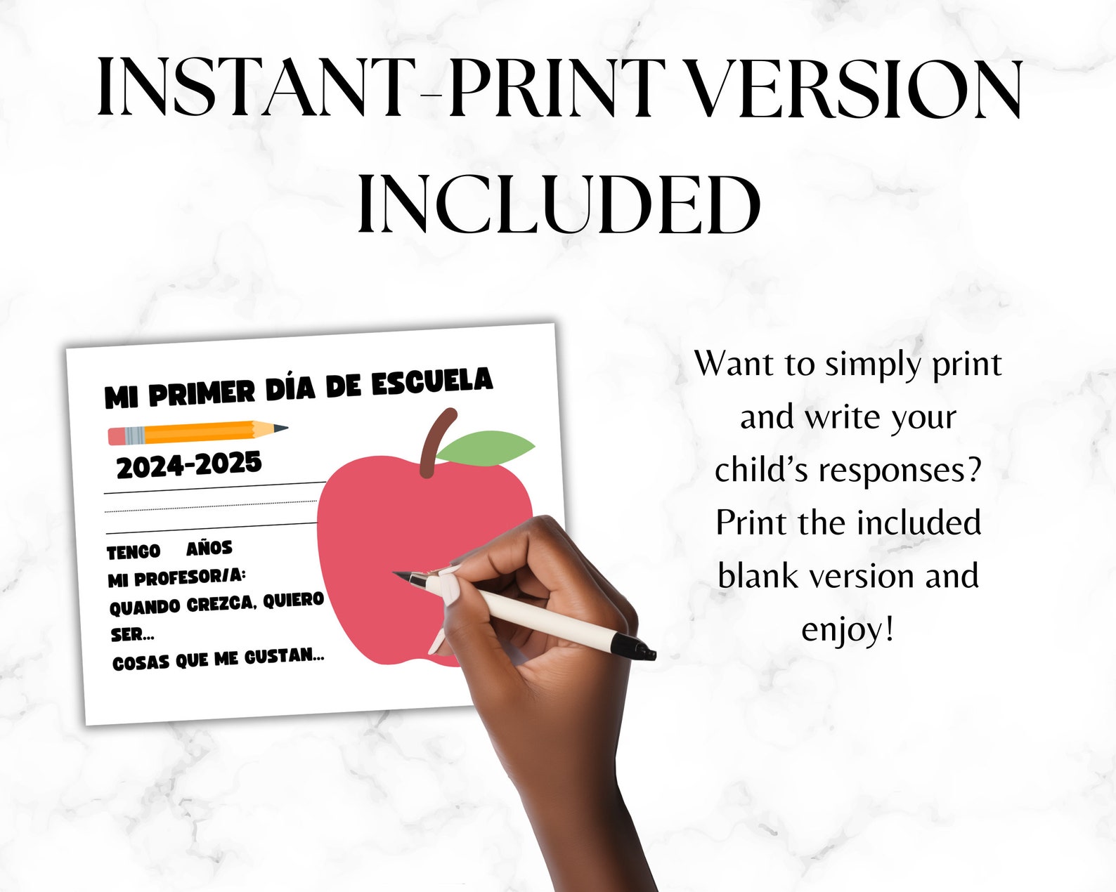 Back to School Sign Spanish Template, Handprint Art, Preschool Sign ...