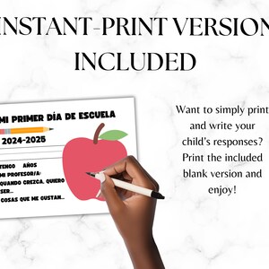 Back to School Sign Spanish Template, Handprint Art, Preschool Sign ...