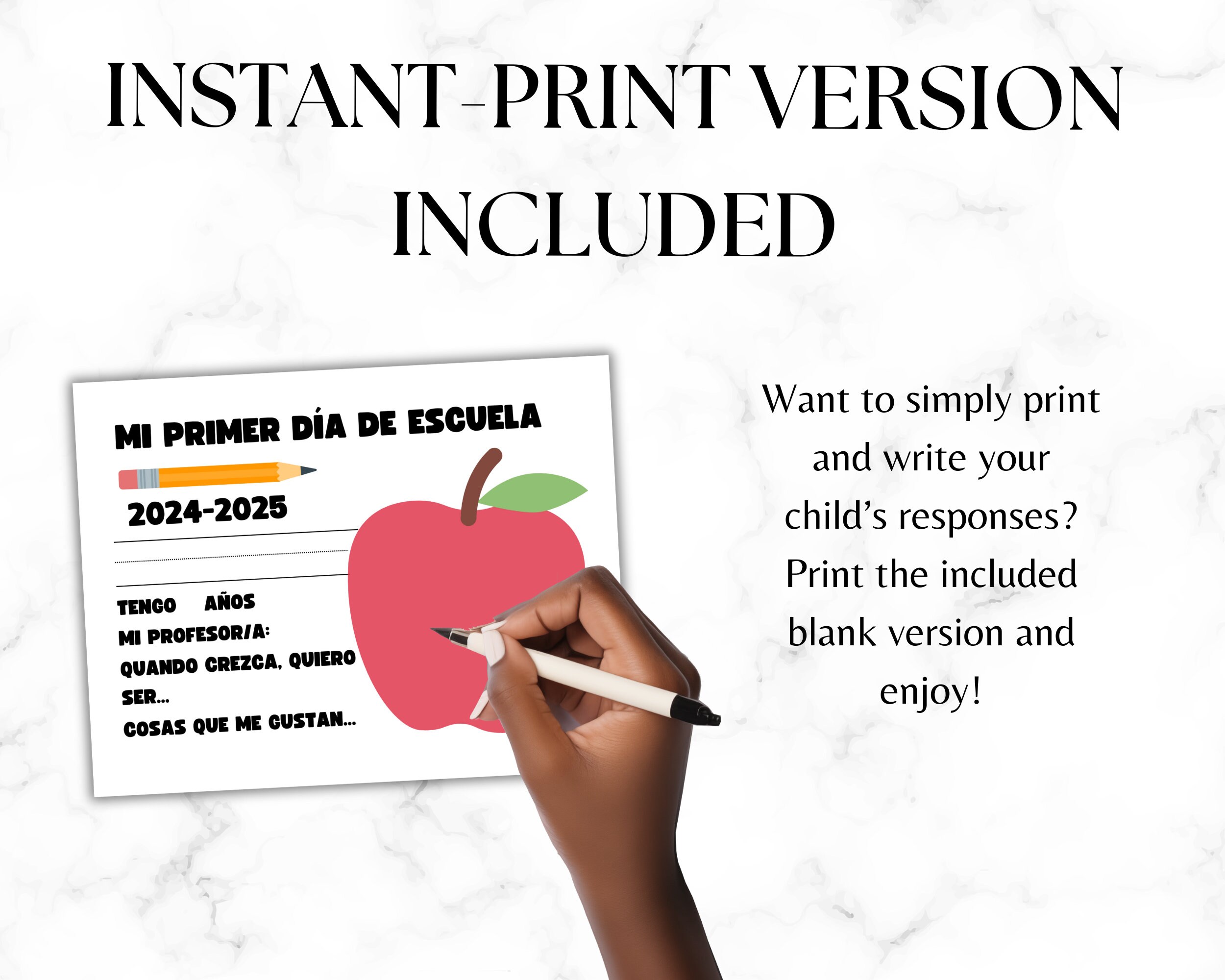 Back to School Sign Spanish Template, Handprint Art, Preschool Sign ...