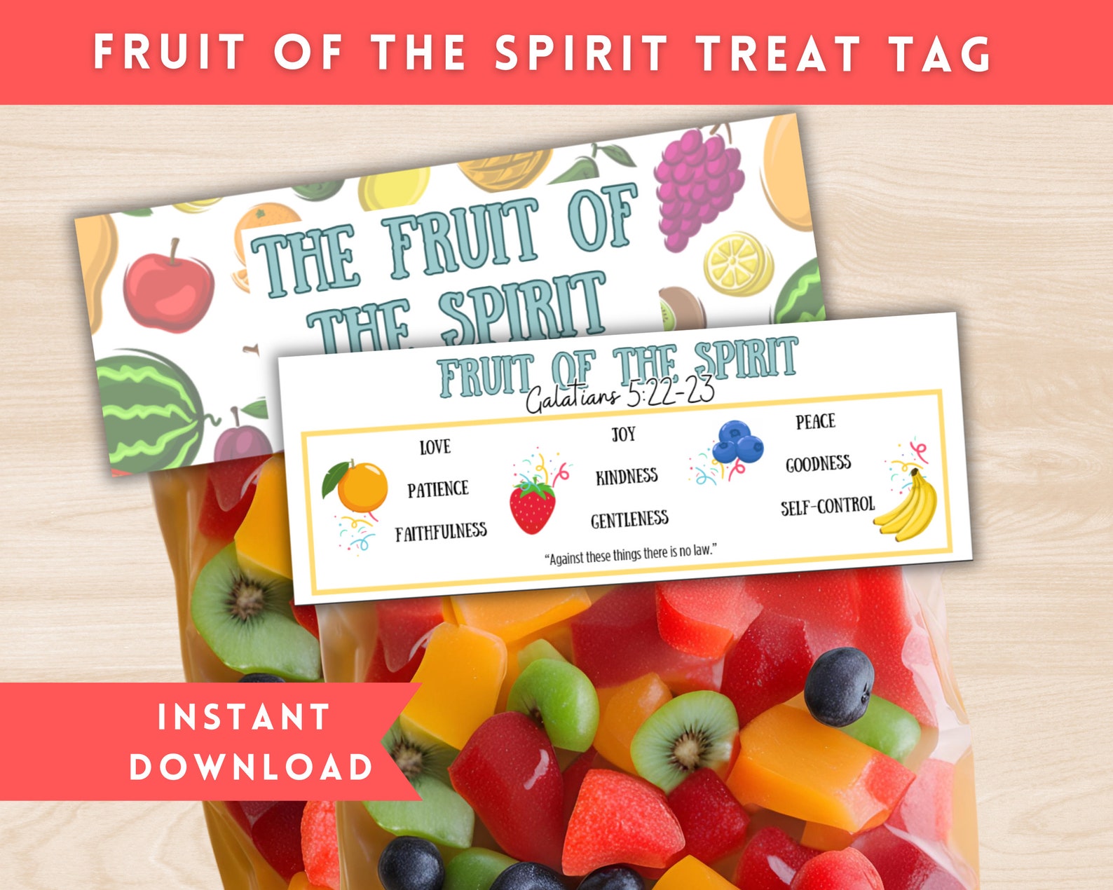 Fruit of the Spirit Printable Craft for Kids, Christian Preschool ...
