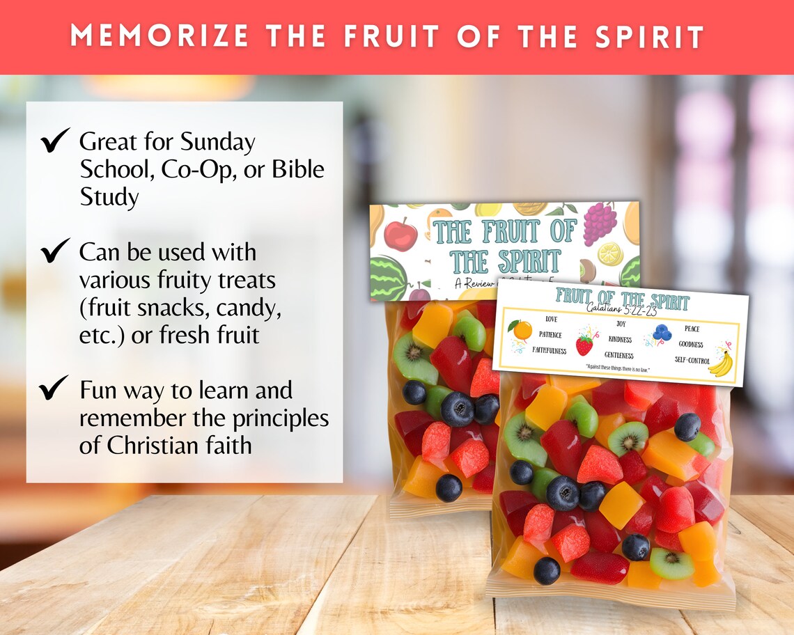 Fruit of the Spirit Printable Craft for Kids, Christian Preschool ...