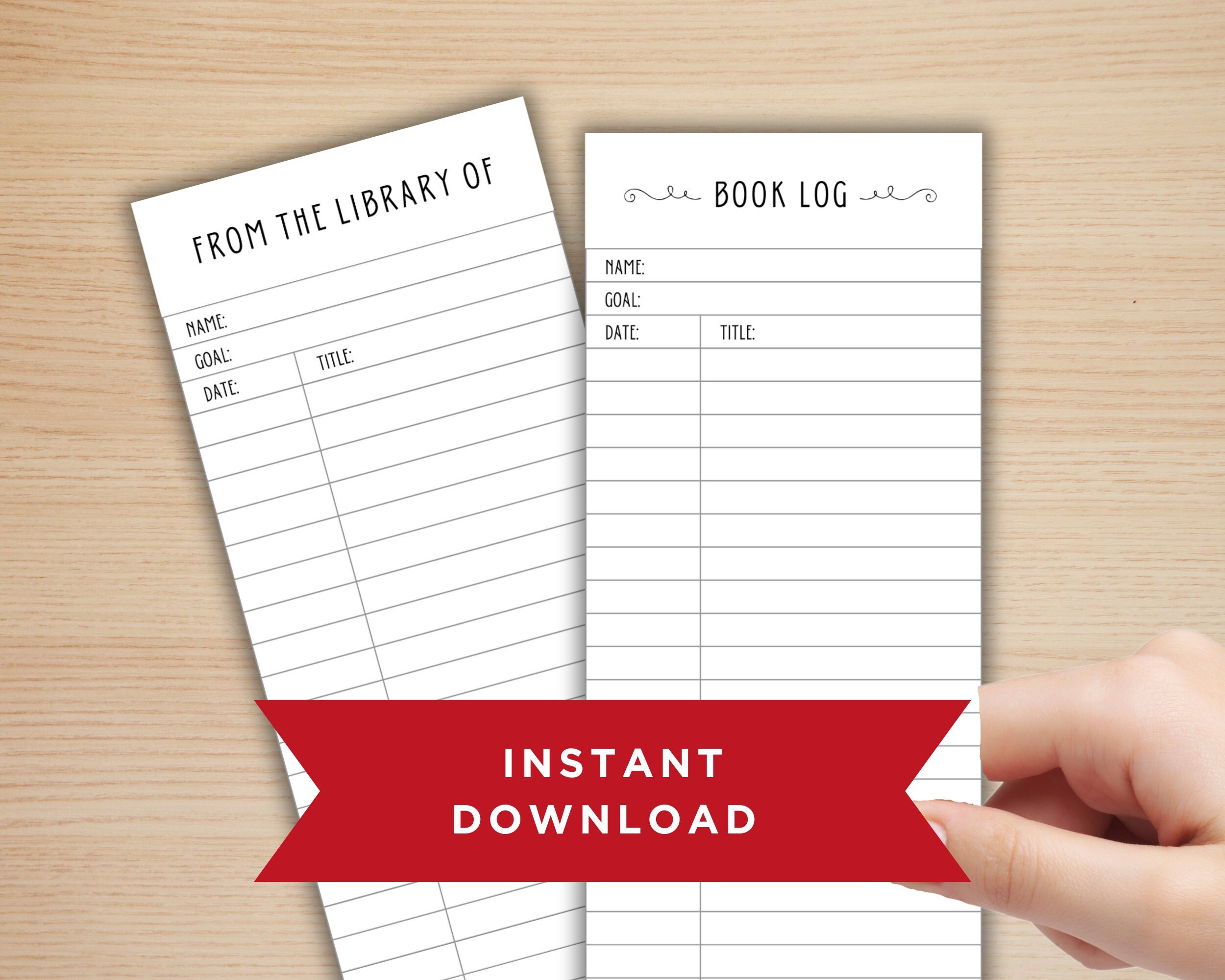 Reading Log Bookmark Printable, Reading Tracker Bookmark, Vintage ...