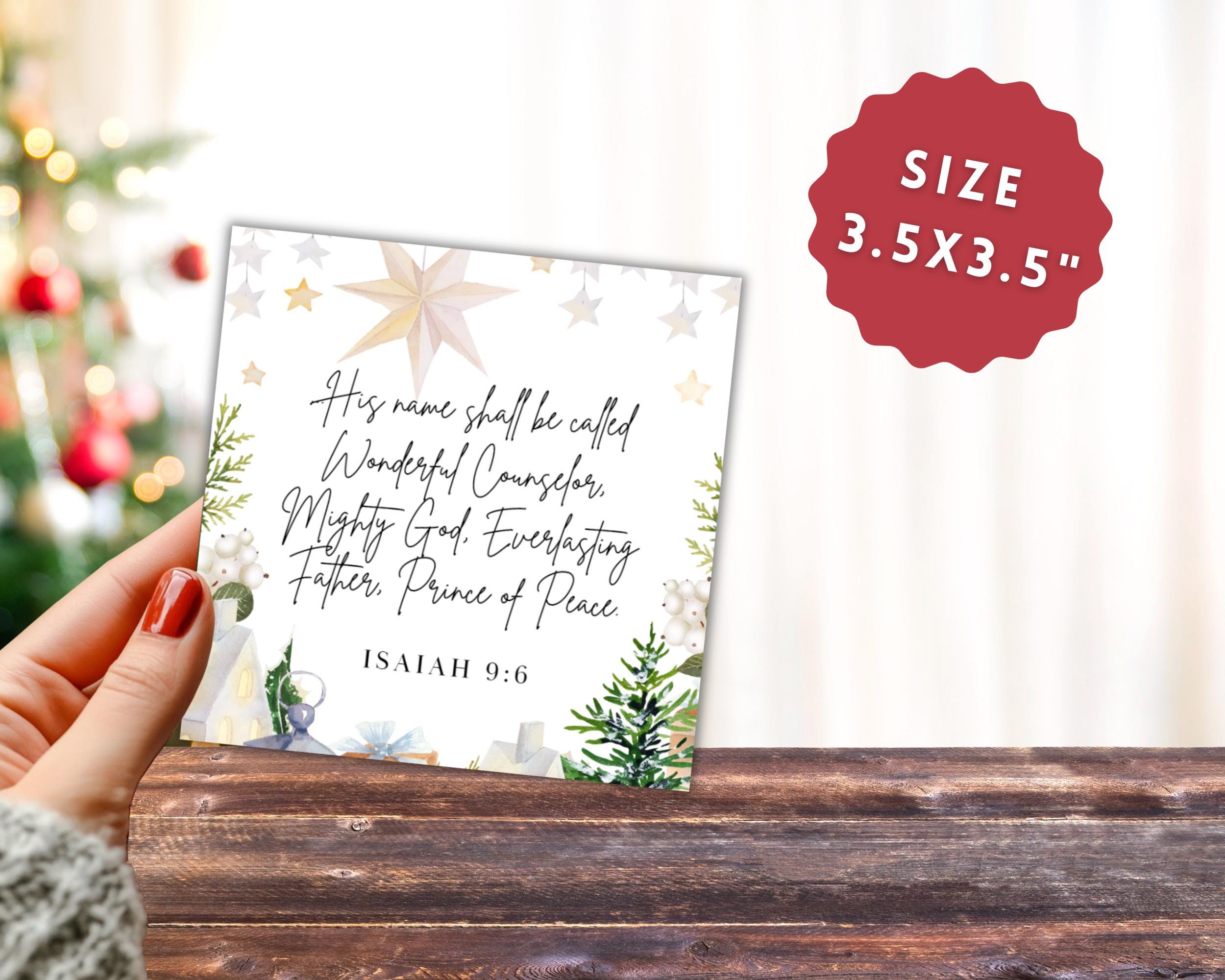 Christian Christmas Bible Verse Cards, Advent Scripture Cards for ...
