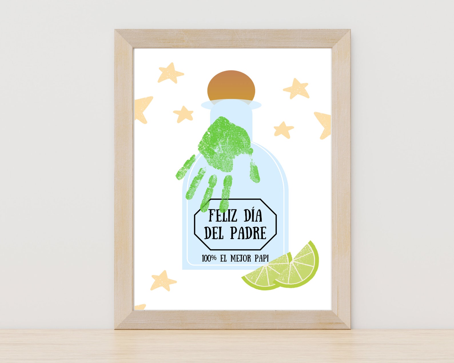 Father's Day Spanish Handprint, Tarjeta De Feliz Dia Del Padre Papi ...