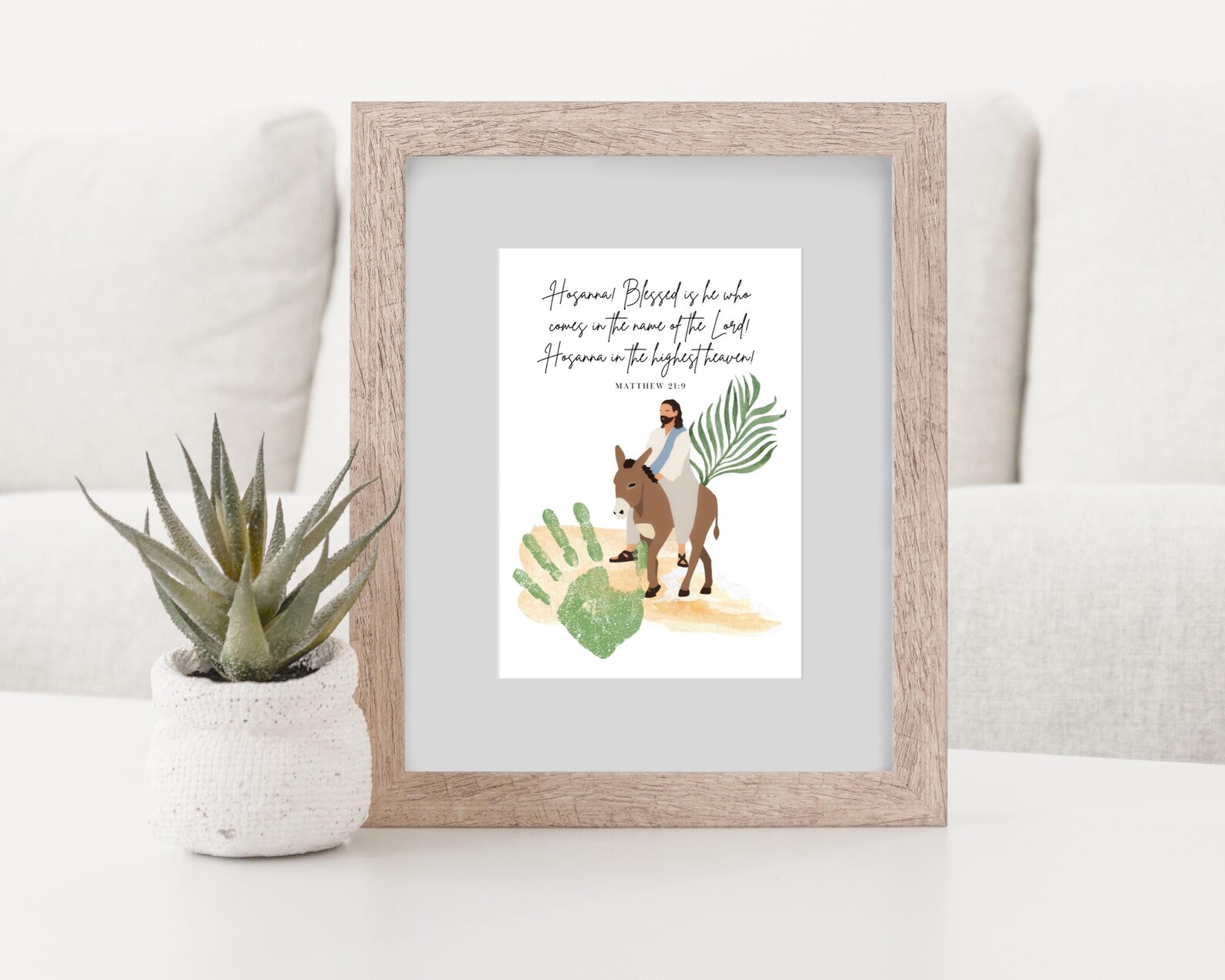 Palm Sunday Handprint, Holy Week Printable Handprint Craft, Sunday ...