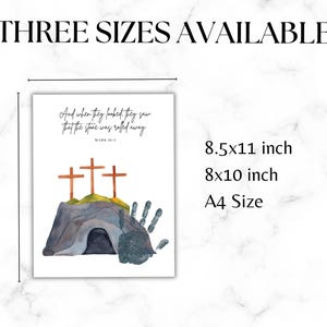 Easter Handprint Craft, Holy Week Printable Handprint Art, He is Risen ...