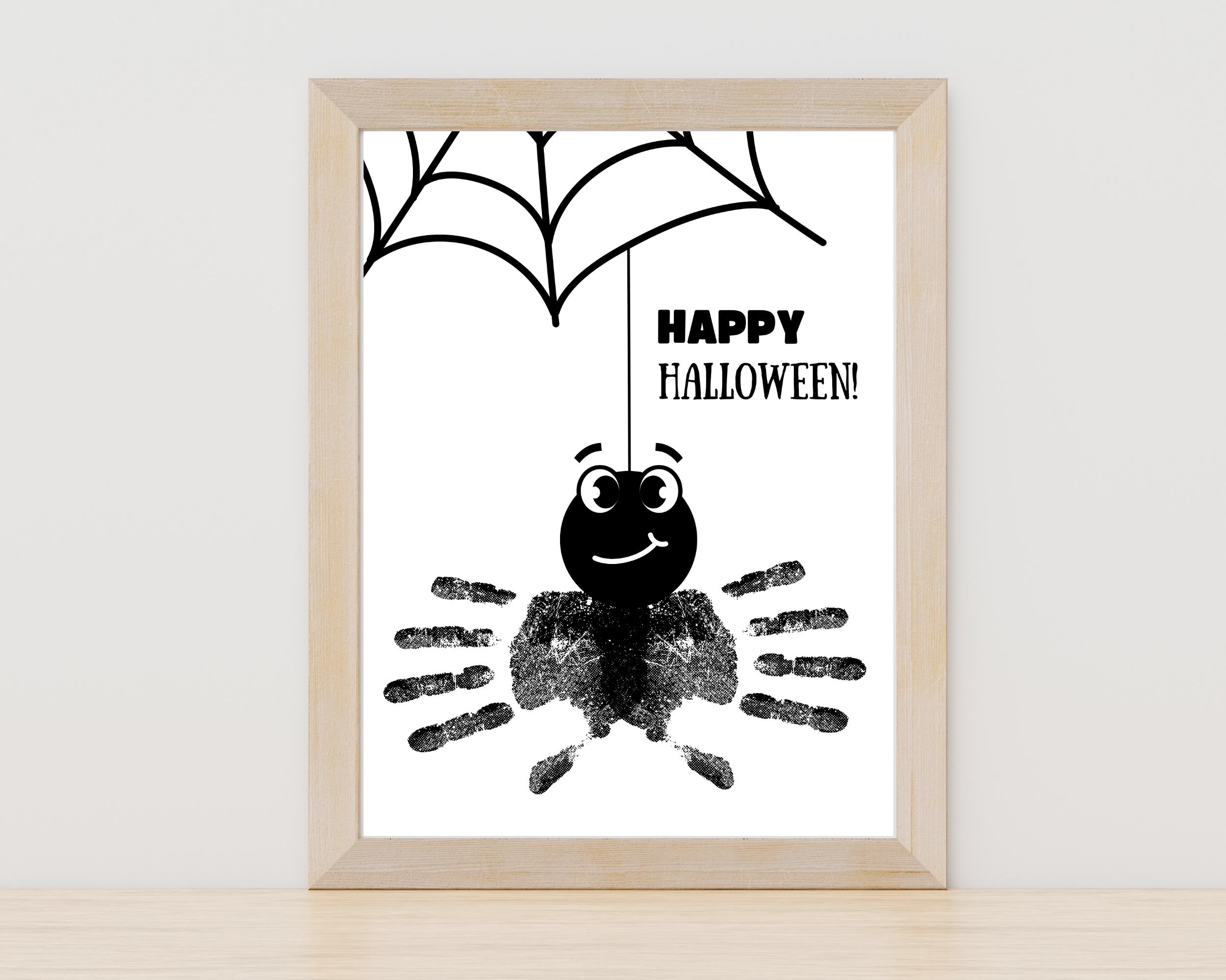 Halloween Handprint Craft, Fall Handprint Craft, Toddler Halloween ...