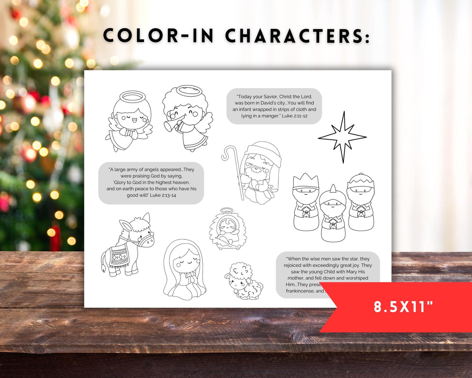Build a Nativity Craft, Printable Christmas Craft, Christmas Coloring ...