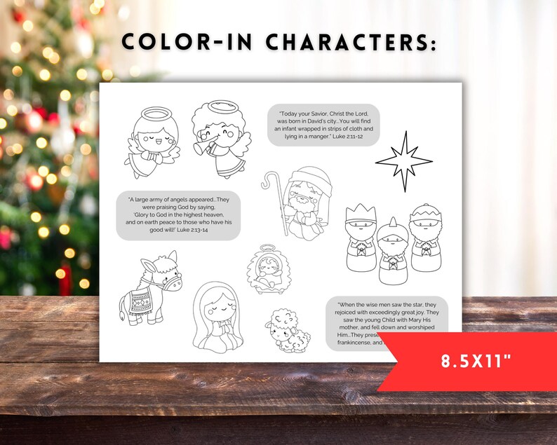 Build a Nativity Craft, Printable Christmas Craft, Christmas Coloring ...