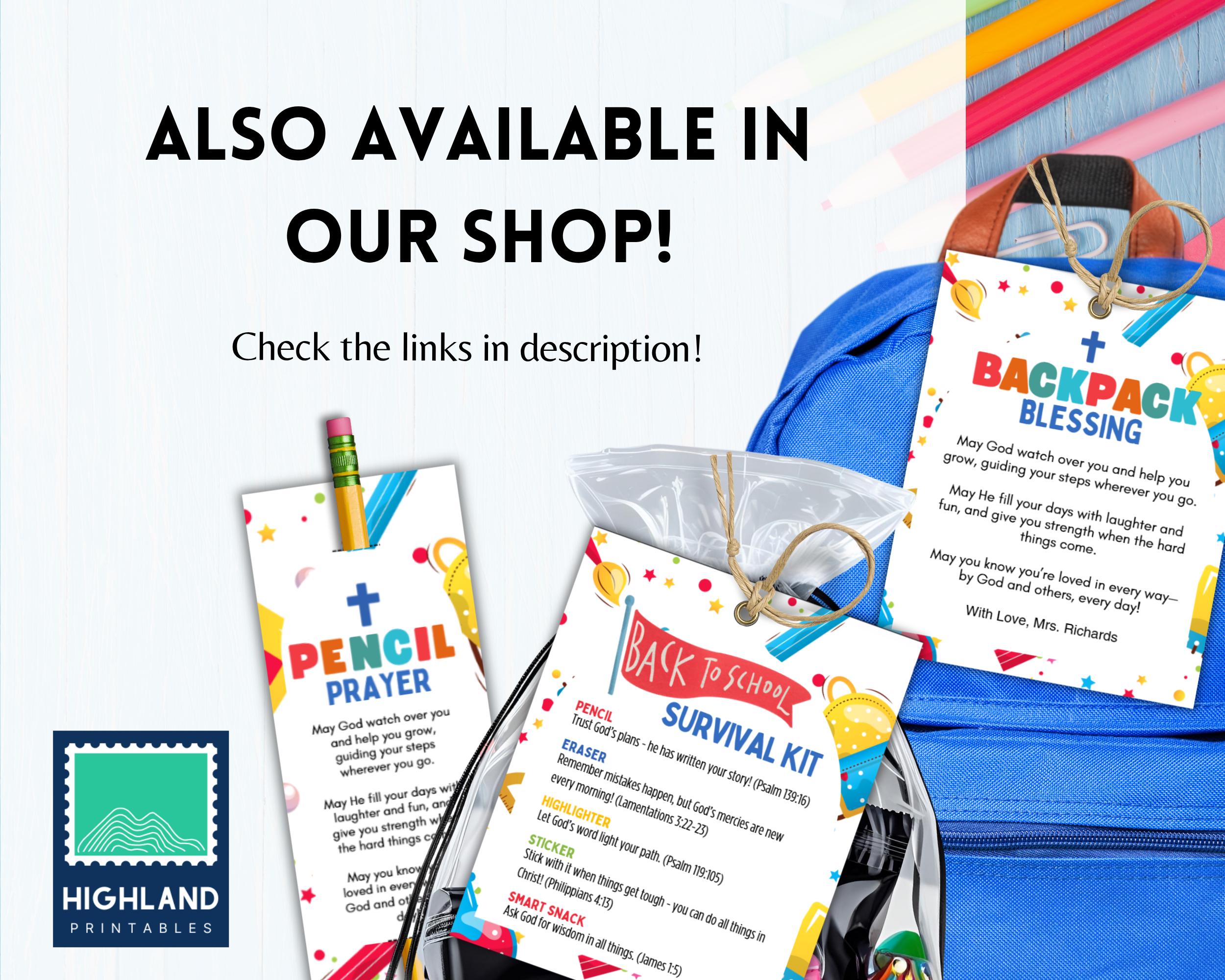 God's Back to School Survival Kit With Bible Verses, Christian Back to ...