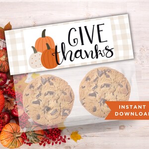 Printable Fall Cookie Tag, Happy Fall Treat Bag Topper, Friendsgiving ...