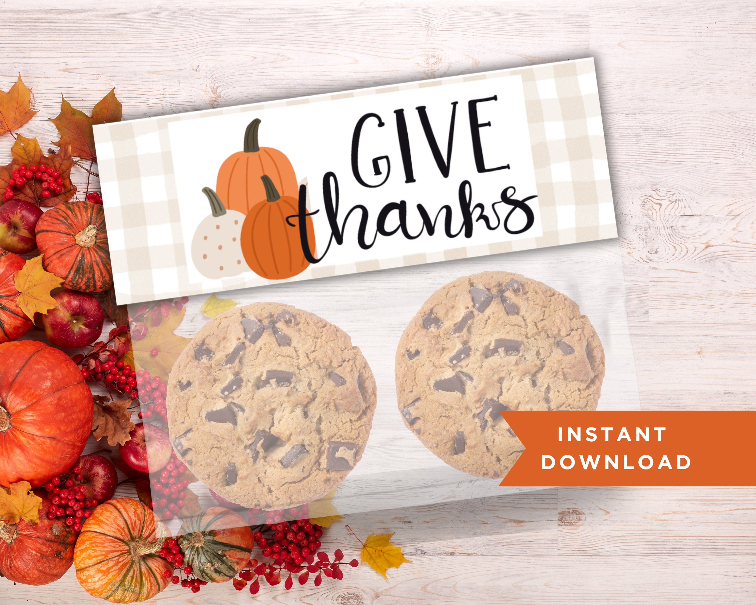Printable Fall Cookie Tag, Happy Fall Treat Bag Topper, Friendsgiving ...