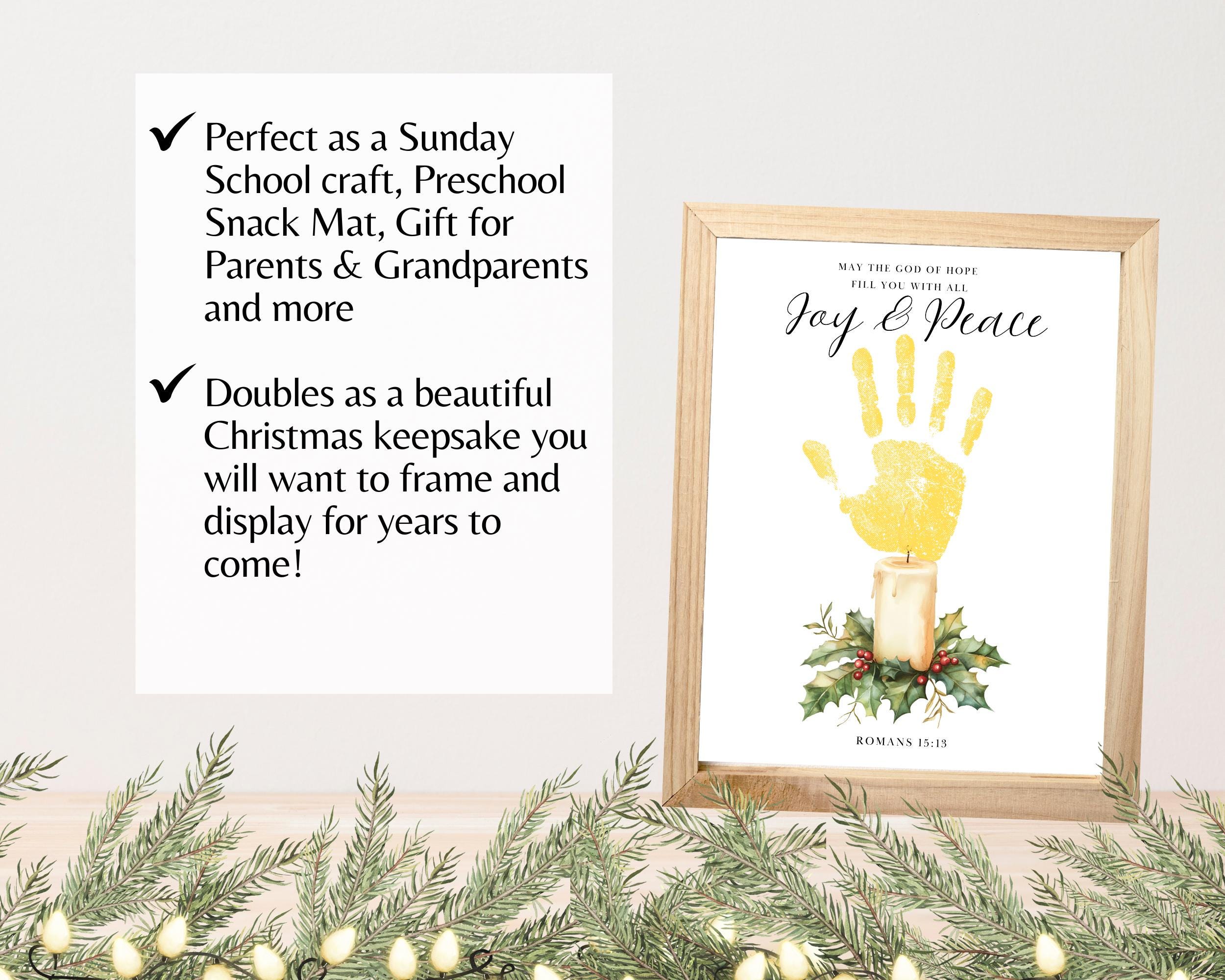 Printable Christmas Handprint Craft for Sunday School, Christian ...