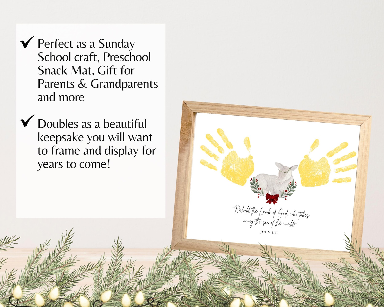 Printable Christmas Handprint Craft for Sunday School, Christian ...