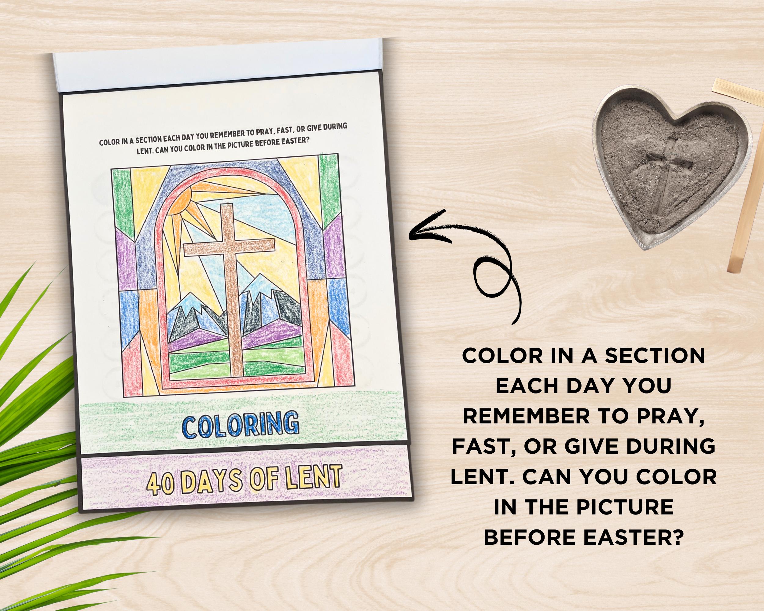 Lent Activity Kids Flip Book, Lent Coloring Pages, Lenten Sunday School ...