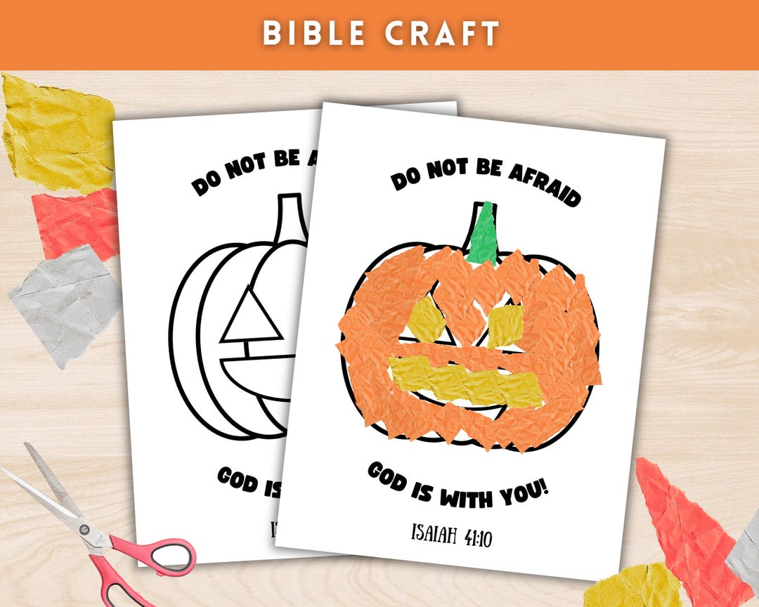Torn Paper Christian Halloween Craft for Kids, Sunday School Craft ...