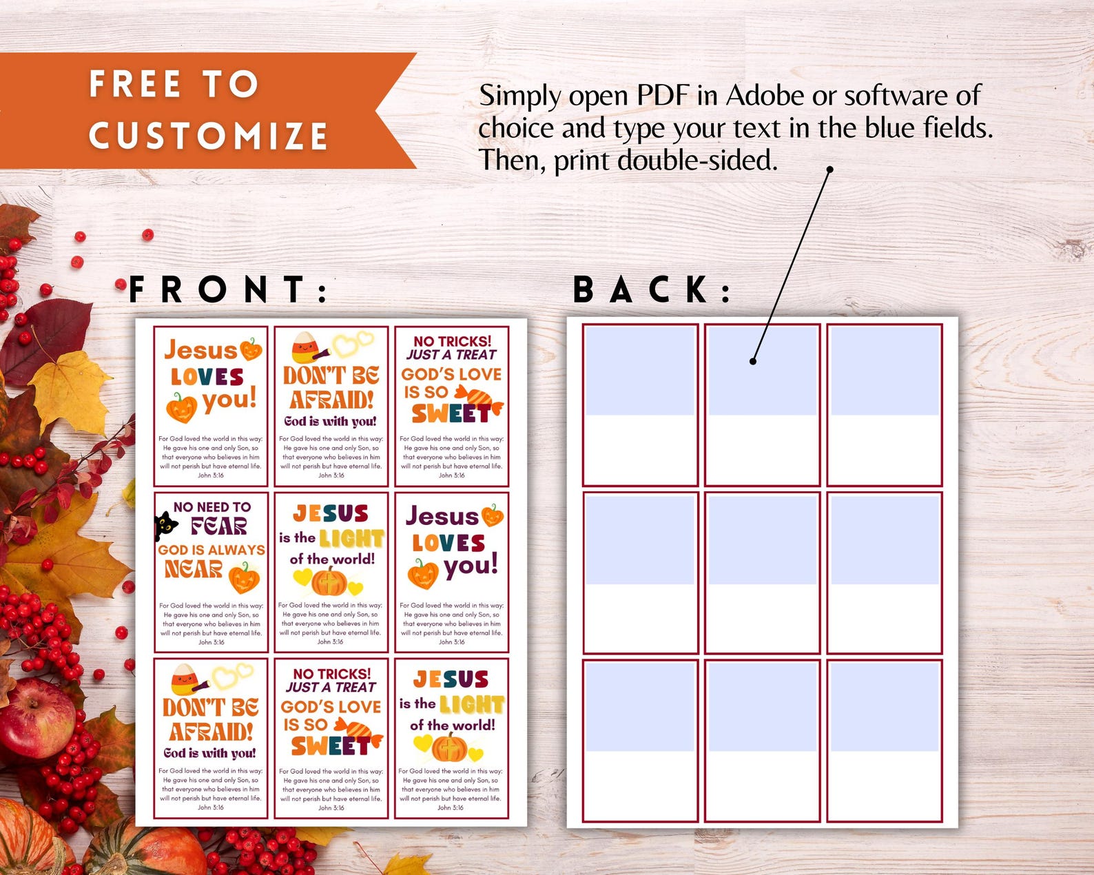 John 3:16 Christian Halloween Gospel Tracts, Bible Verse Tracts ...