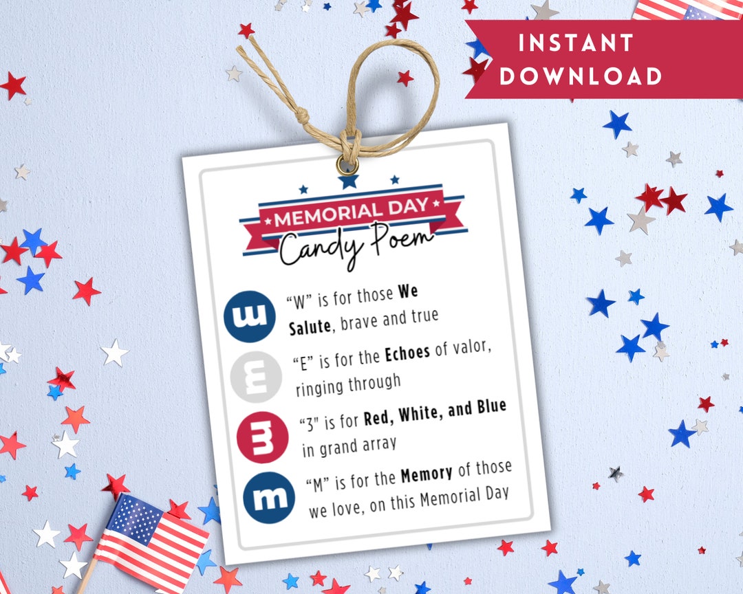 Memorial Day Party Favors, Memorial Day Party Decor, Military Memorial ...