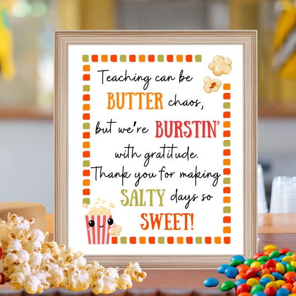 Popcorn Sign - Etsy