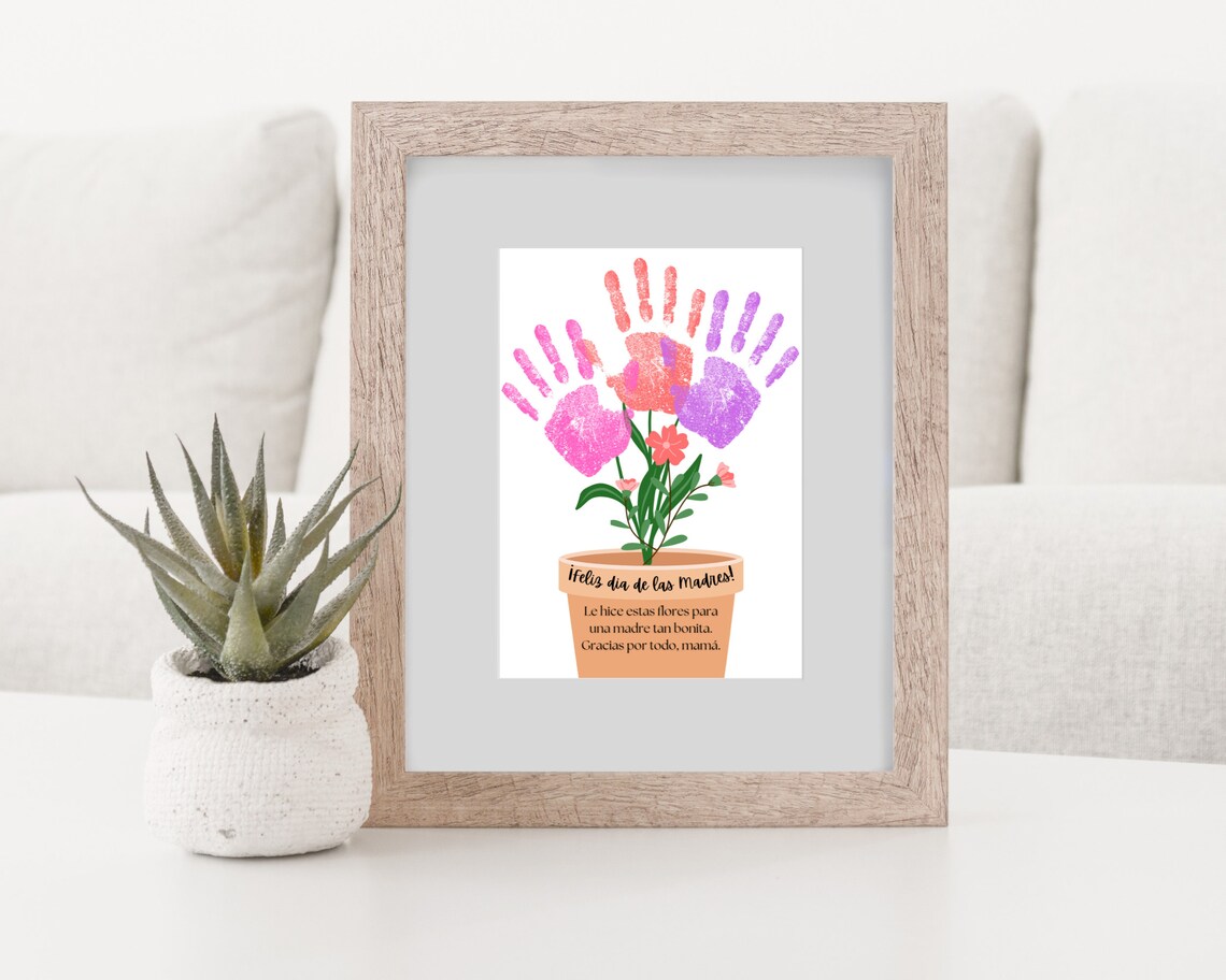Mother's Day Spanish Handprint, Dia De Las Madres Regalo Para Mama ...
