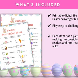 Easter Scavenger Hunt, Printable Easter Scavenger Hunt for Kids and ...
