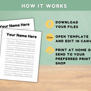 Name Tracing Template Editable, Trace Name Handwriting Practice, Name ...