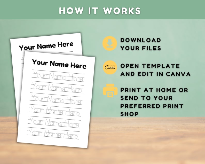 Name Tracing Template Editable, Trace Name Handwriting Practice, Name ...