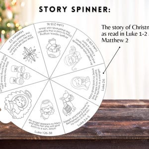 Nativity Story Wheel, Christmas Spinner Wheel, Christmas Coloring With ...