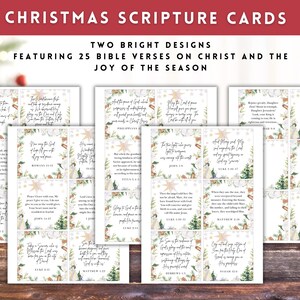 Christian Christmas Bible Verse Cards, Advent Scripture Cards for ...