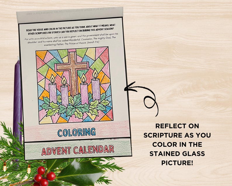 Advent Calendar Kids Flip Book, Advent Bible Craft, Christmas Coloring ...
