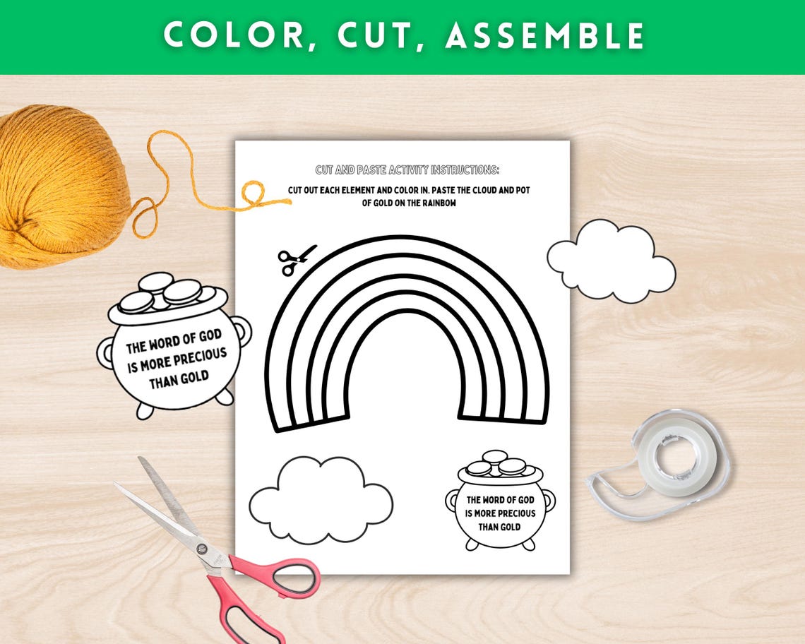 Christian St Patricks Day Coloring Pages, Sunday School Craft, Pot of ...