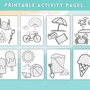 Summer Dot Marker Activities, Dot Marker Coloring Sheets, Dot Marker ...