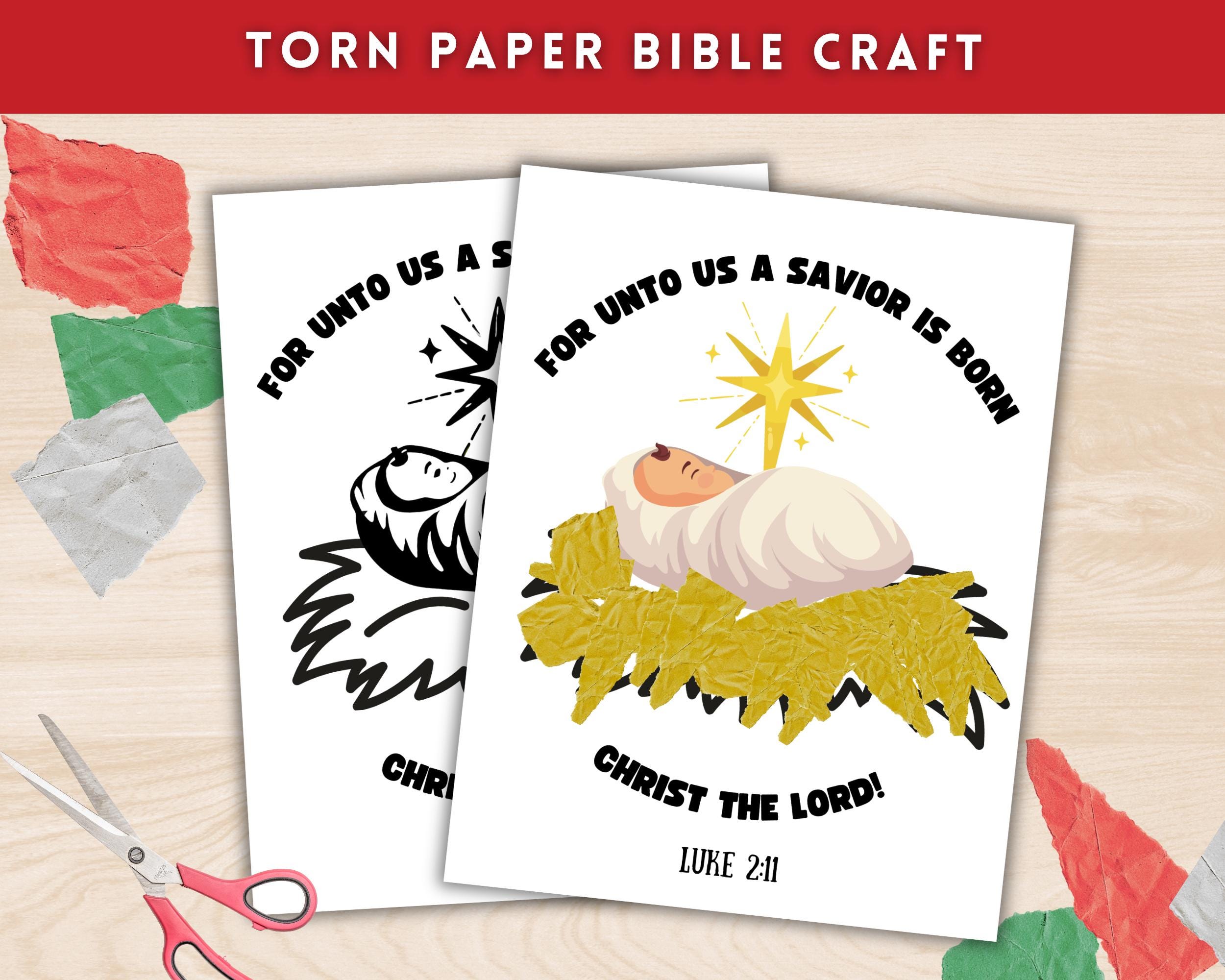 Jesus Birth Sunday School Craft, Christmas Bible Craft Preschoolers ...