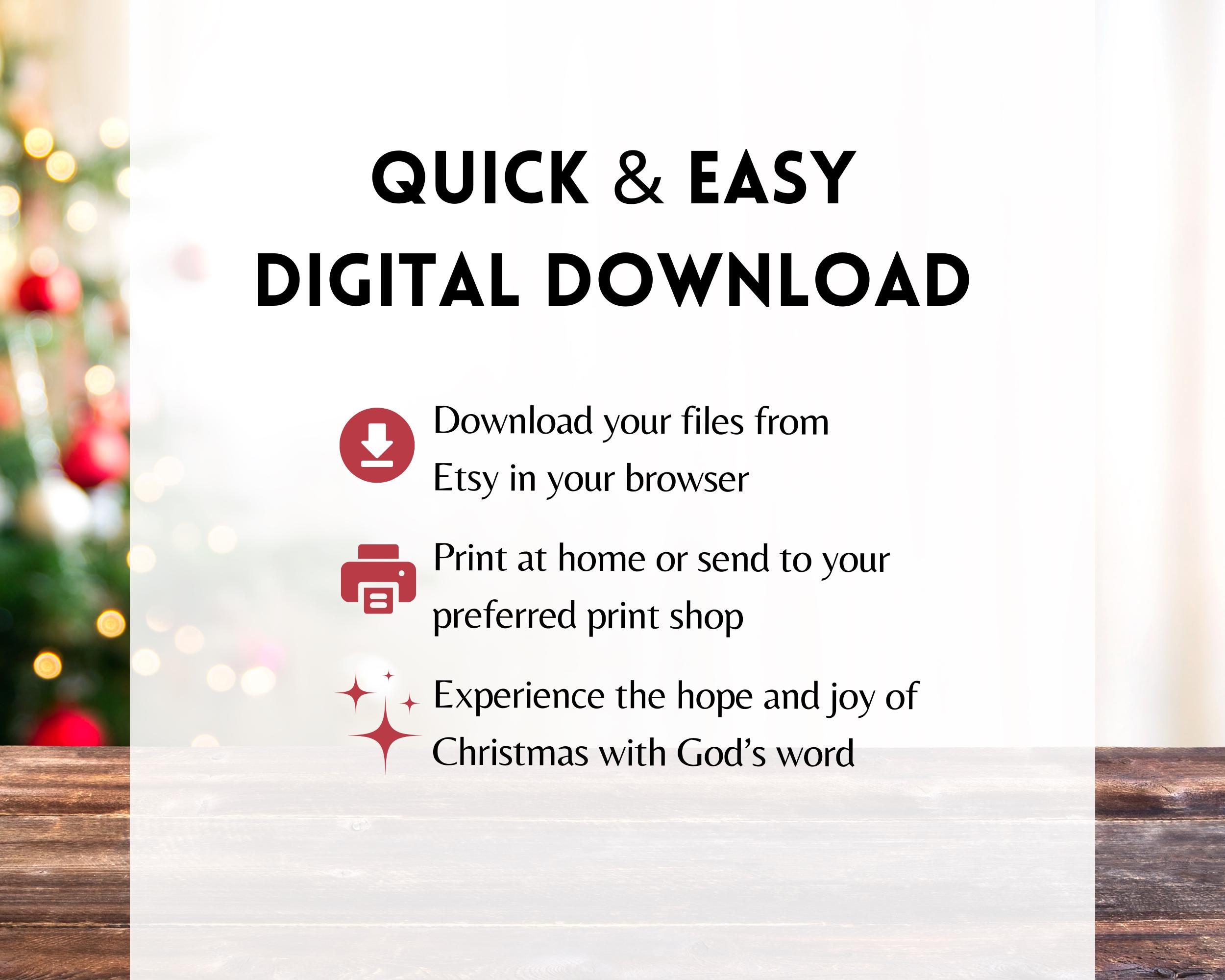 Christian Christmas Bible Verse Cards, Advent Scripture Cards for ...